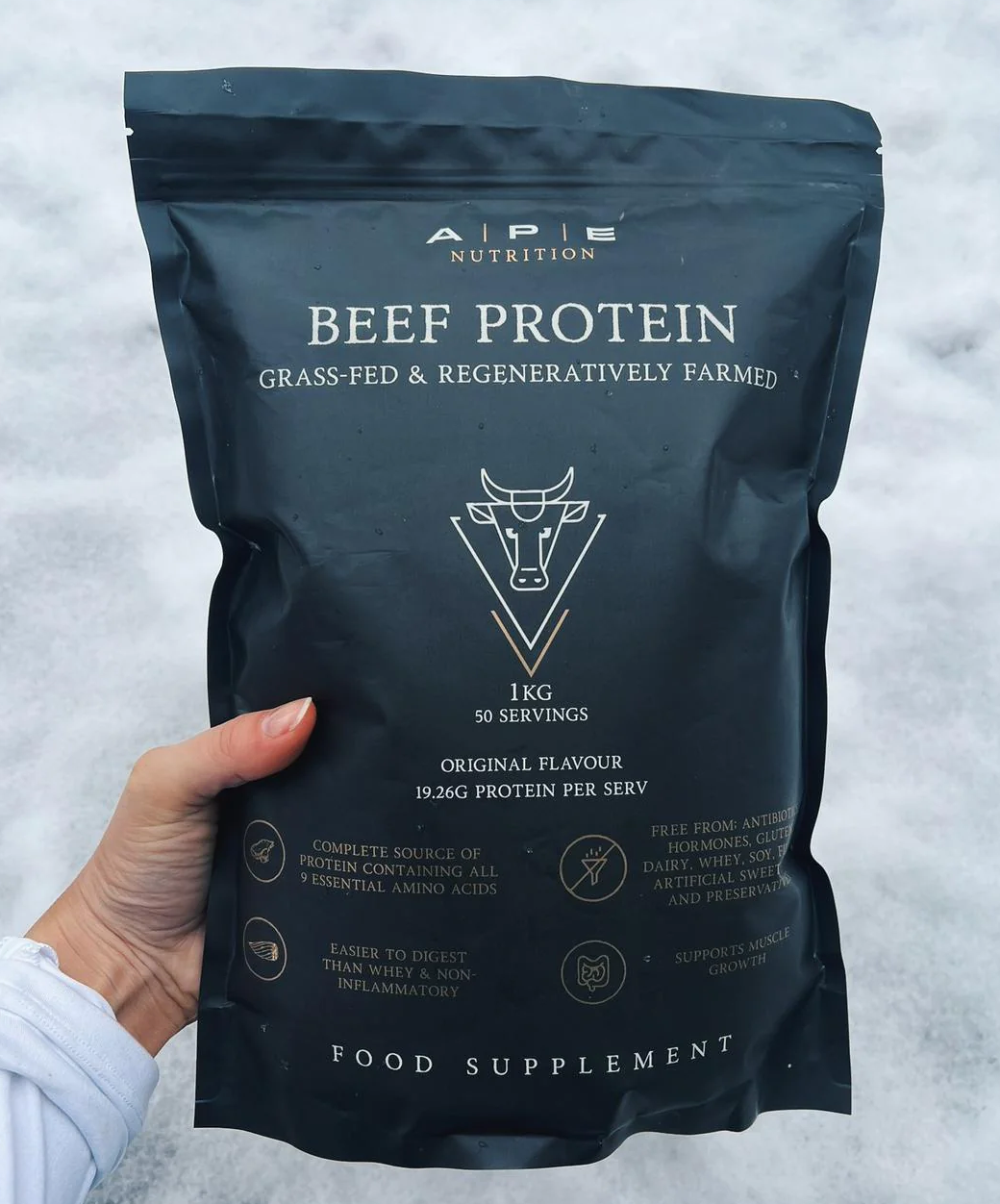 Ape Nutrition - Grass-Fed Beef Protein 1kg (50 Servings) – Longevity ...